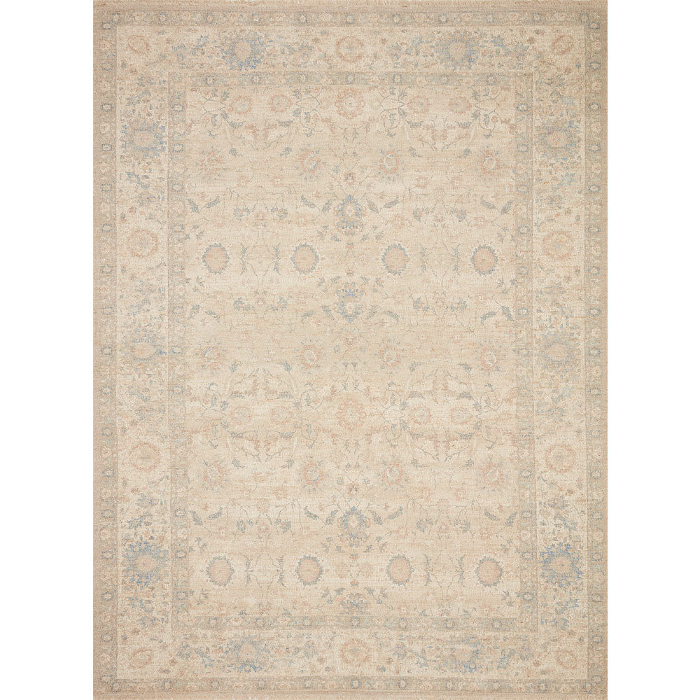 Priya Collection PRY-05 Natural / Blue – latiendadelasalfombras